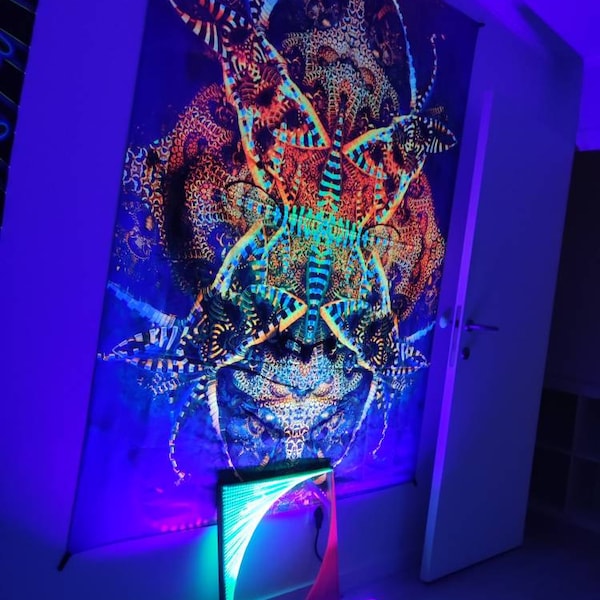 Psychedelic Decoration Stage Metatron. Uv-reactive Psytrance Party ...