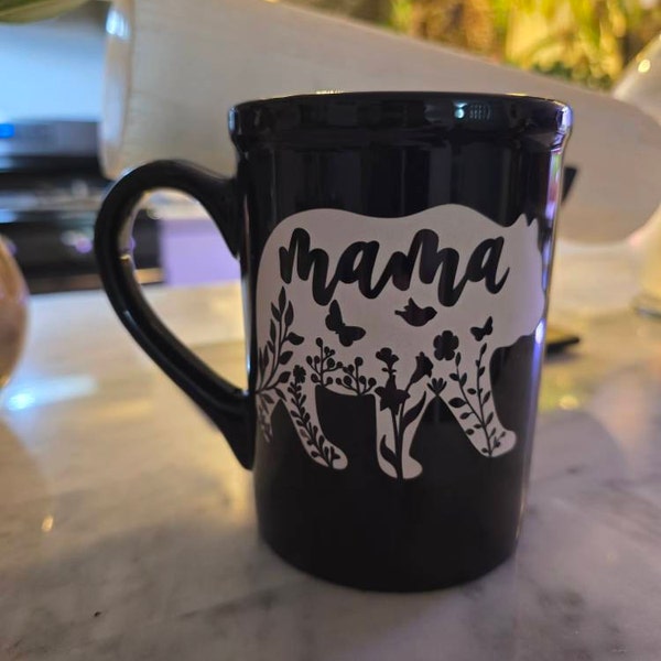 Etched Octopus Tentacle Ceramic Mug, Personalized Mug, Etched Coffee ...