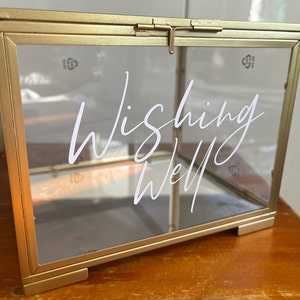 Custom Wedding Wishing Well Card and Wishes Well Decal Label - Etsy