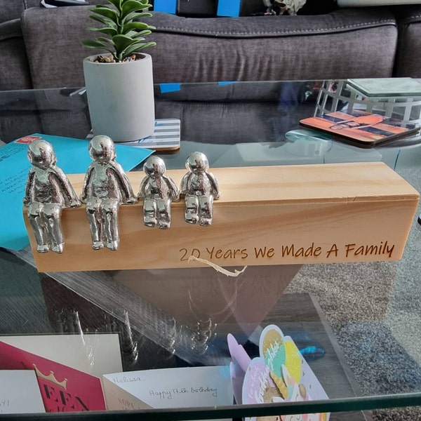 20 Years We Made a Family Sculpture Figurines - 20th Anniversary ...