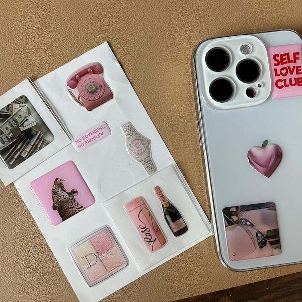 3D Stickers "black Edition" Set of 8 Stickers - Etsy