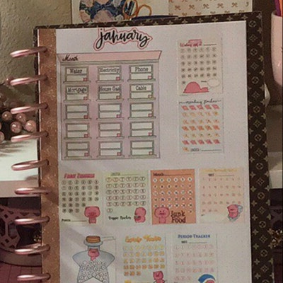 Printable Weekly Spending Stickers Spending Tracker Cute - Etsy