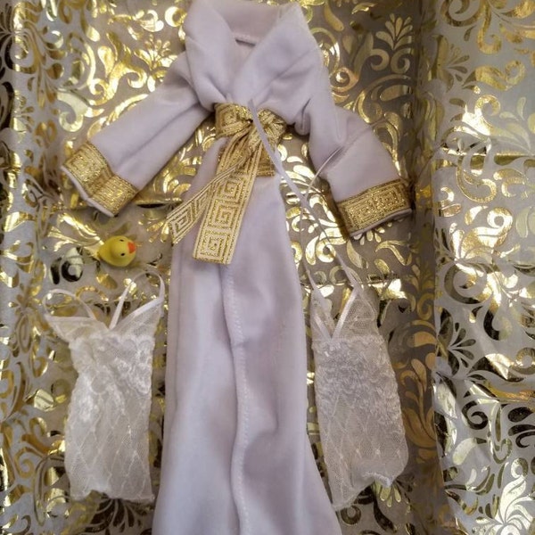 Princess WHITE Polyester Spandex Stretch Velvet Fabric by the Yard for ...