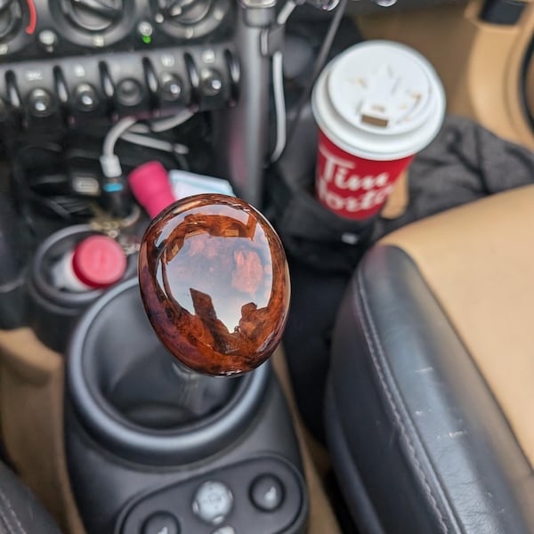 Mini Cooper Dark Walnut Burl Wood Gear Shift Knob: Manual Transmission ...