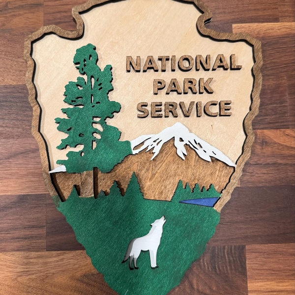 Personalized National Park Service Symbols Bundle, 16 Black Emblem ...