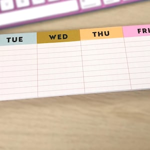 Weekly Keyboard Planner Pad Desk Planner Weekly Notepad to Do List Desk ...
