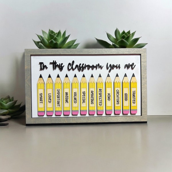 In This Classroom You Are Pencil Decor, Digital Laser File, Svg ...