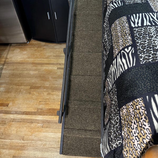 12x56 Adjustable Ramp 2 Side Rails Carpet Traction Bumps Small to ...