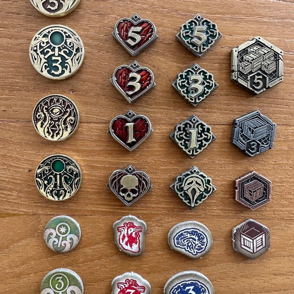 Health Sanity Resource Clue Doom Tokens Set for Arkham Horror LCG ...