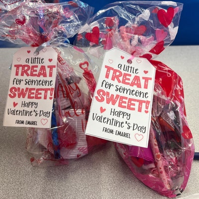 Valentine's Day Tag, Sweet Treat, Valentine Gift Label, Kids School ...