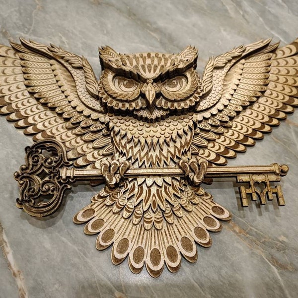 Multilayer Owl Mandala 12 Layers for Laser, Cutter Machines, Home Decor ...