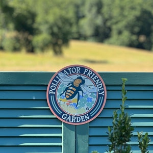 Bee Pollinator Friendly Garden Sign - Etsy