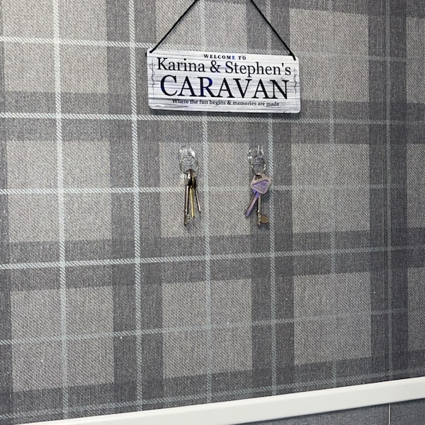 Personalised Hanging Caravan Sign - 20cm X 7.5cm Aluminium Plaque - Etsy UK