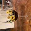 Hand Painted Delicate Lemon Wine Glass - Etsy
