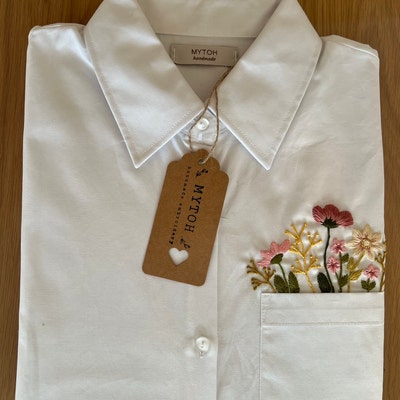 Hand-embroidered Shirt/ Customized Shirt / Hand Embroidery - Etsy