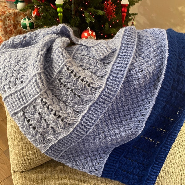 Raspberry Delight Cabled Stole - Etsy