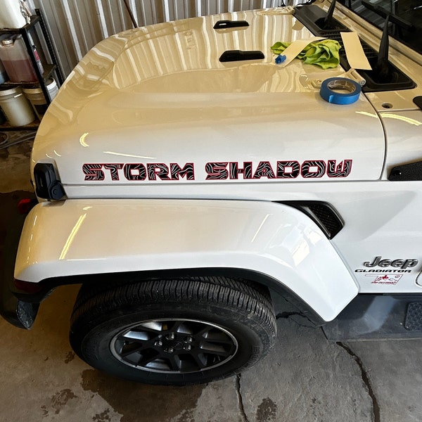 Custom Topographical Map Lettering Sticker Decal for Hood With an ...