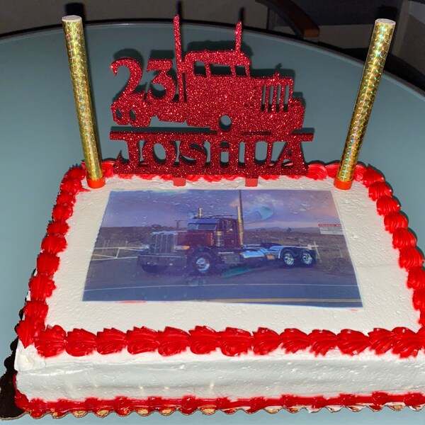 Truckers Cake Topper,trucker Birthday Cake Topper,driver Cake Topper ...