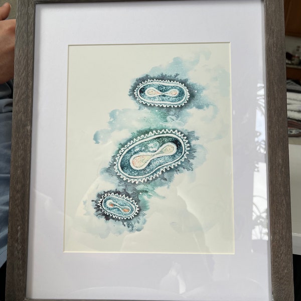 Poxvirus Art Print, Science Wall Decor, Molecular Biology Poster ...