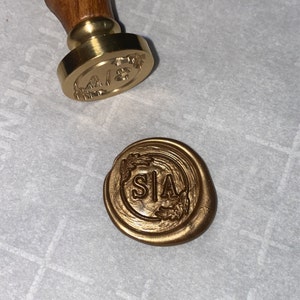 Personalized Simple Initial Wax Seal Stamp With Initials - Etsy