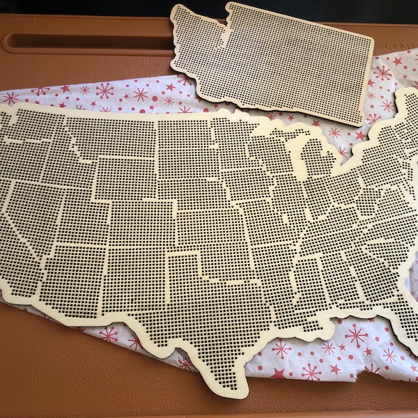 Stitchable Wooden US State Map | Cross Stitch & Embroidery United ...
