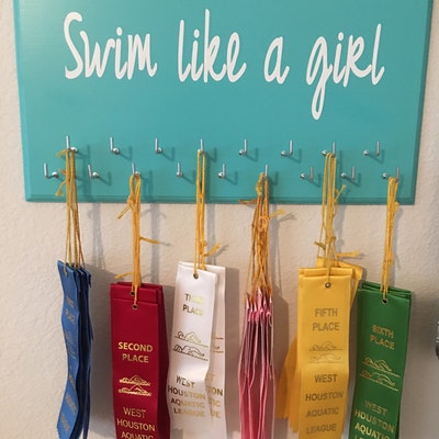 Swimming: Use a Award Rack to Display Your Swimming Ribbons - Etsy