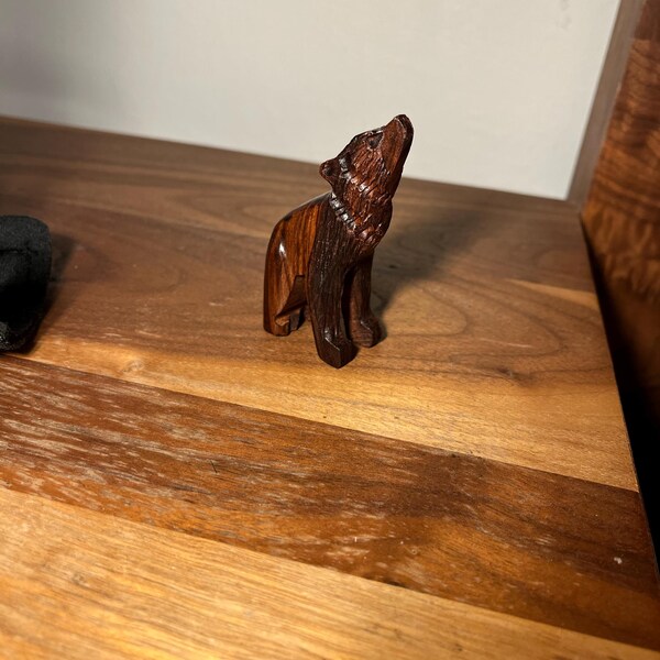 Tabletop Penguin Figurine, Wooden Emperor Penguin Carving, Handcrafted ...