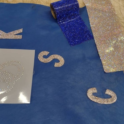 3 Rhinestone Iron on Letters Crystal Letter Patch - Etsy