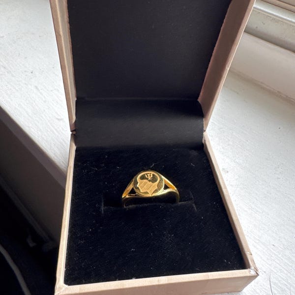 Mickey Mouse Ring Sterling Silver Ring Signet Ring Mickey Ring Engraved ...