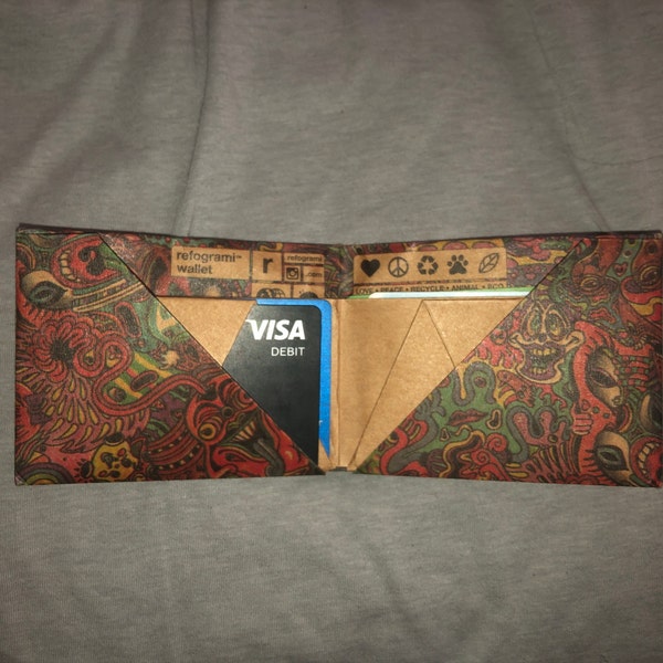 Basic, Origami Paper Wallet, Handmade, Vegan, Sustainable, Gift, for ...