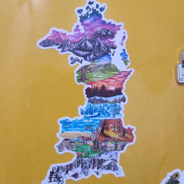 Prythian Map Matte Sticker - Officially Licensed - ACOTAR Inspired ...