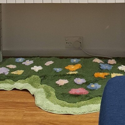 Realistic 3d Large Moss Rug With Pond Meadow Rug Garden - Etsy