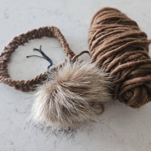 Custom Size Orchid Faux Fur Pom Poms for Crochet Crafts Hats and ...