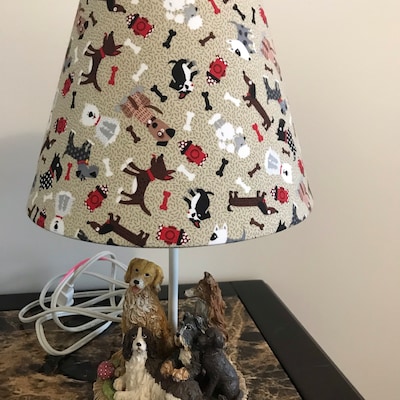 Puppy Dog Lamp Shade. Brown. .shades Are 9.5 X 5 X 7 Tall - Etsy