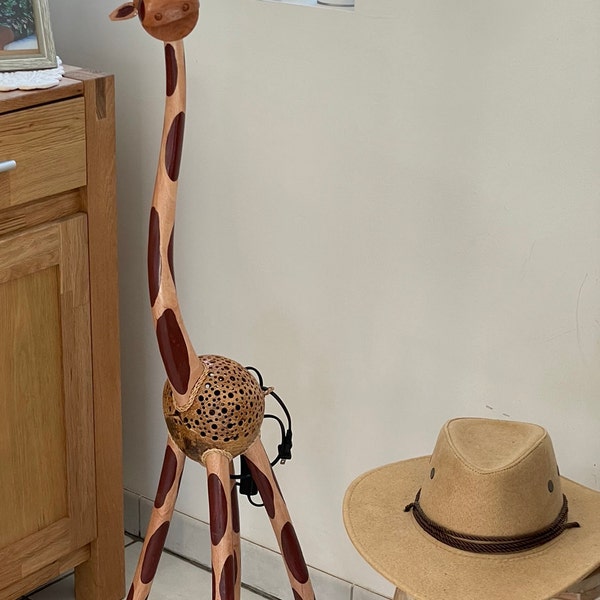 Giraffe Lantern Large Animal Lamp Coconut Shell Bedroom Lamp Table Lamp ...