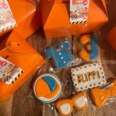 Blippi Decorated Cookies / Blippi Party Supplies / Blippi - Etsy