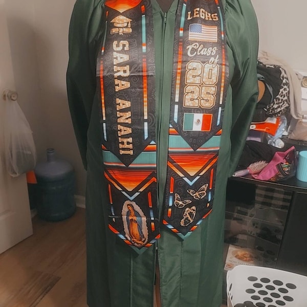 Mexican Graduation Sash, Mexican American Flag Graduation Sash 2025 ...