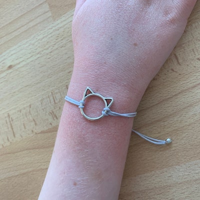 Cat Bracelet, Cat Lover Gift, Cat Jewellery, Cat Lady, Cord Bracelet ...