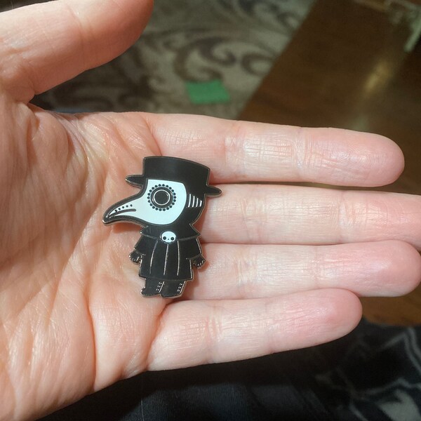 Plague Doctor Enamel Pin - Etsy