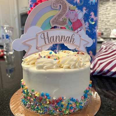 Peppa Pig Cake Topper, Peppa Cake Topper, Birthday Cake Topper, Cake ...