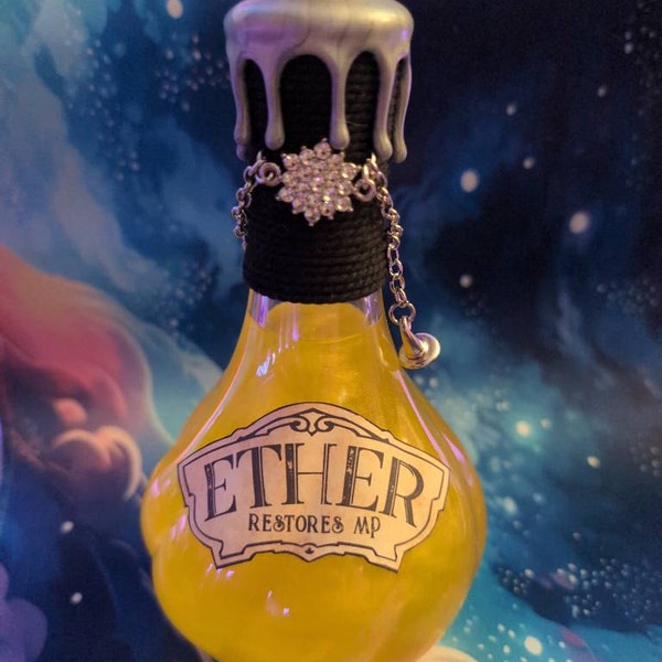 Final Fantasy Inspired HOLY WATER Potion Bottle With Magical Swirling ...
