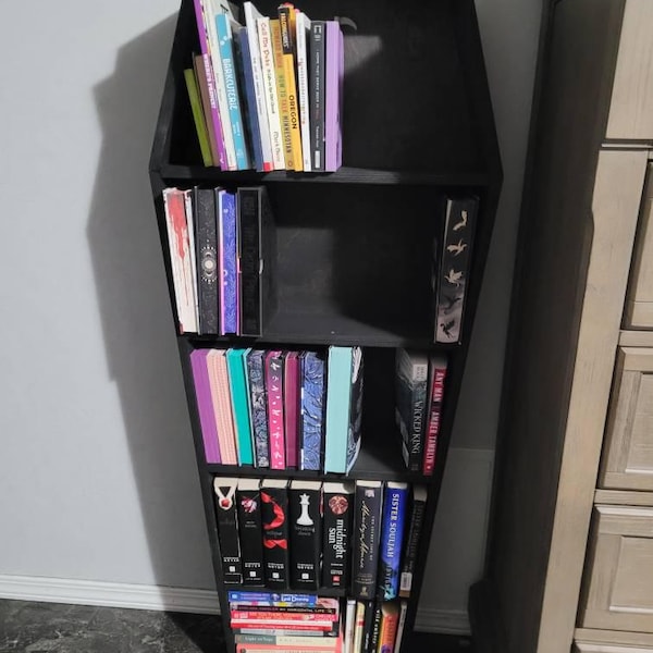 52 Inch Coffin Bookshelf, Goth, Spooky, Home Decor, Bookcase, Mystic ...