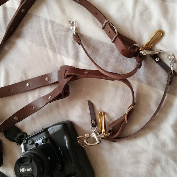 Premium Dual Camera Strap for Photographers. Comfortable Double Strap ...