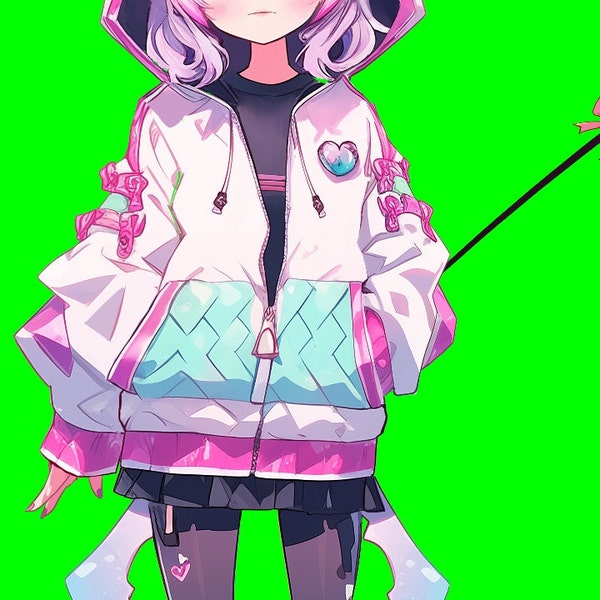 Pink Demon Girl Vtuber 2d Live2d Avatar 4 Expressions 8 Free Emotes for ...