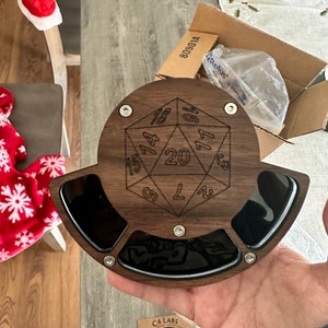 The Original Tri-pocket Solid Walnut Top Dice Coasters in 4 Styles and ...