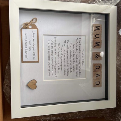 Mum & Dad Poem Frame. Mum and Dad Gift. Parents Frame. - Etsy UK