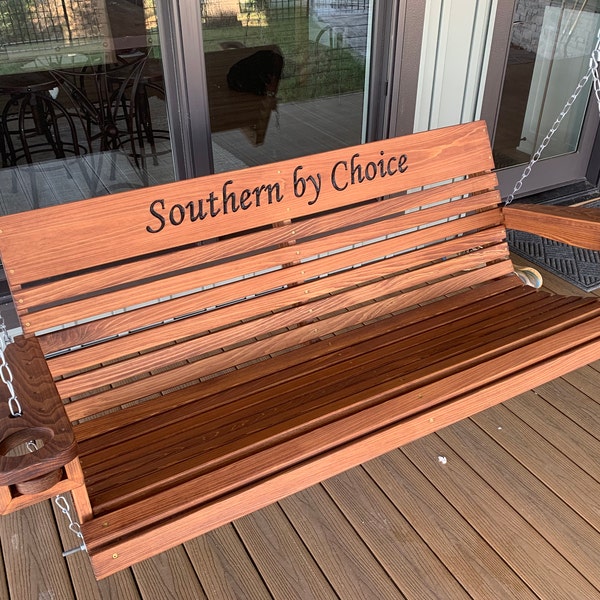 Single Porch Swing Chair (pair) - Handmade 2ft Cypress Porch Swing With ...