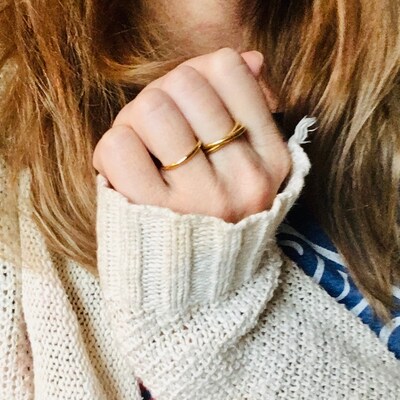 Natural Shape Solid Soft 24k Gold Ring - Etsy