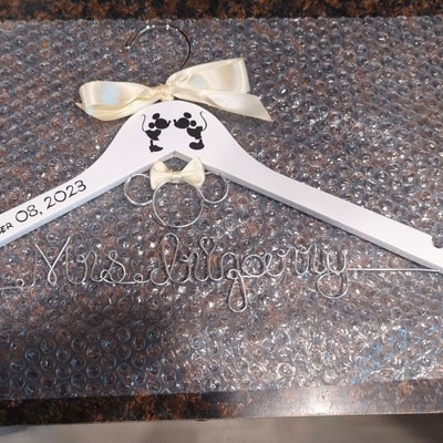 Disney Wedding, Mickey Mouse Hanger,personalized Wedding Hanger,disney ...
