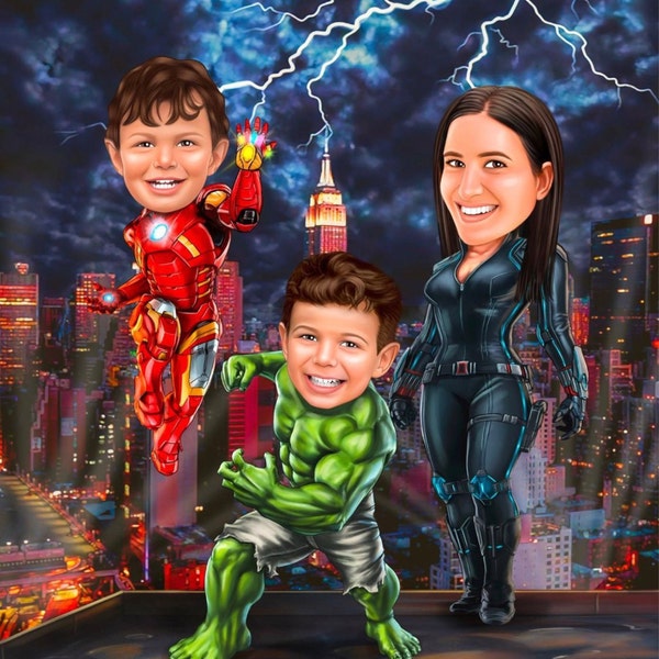 Titanic Theme Portrait, Custom Portrait, Family Portrait, Family ...